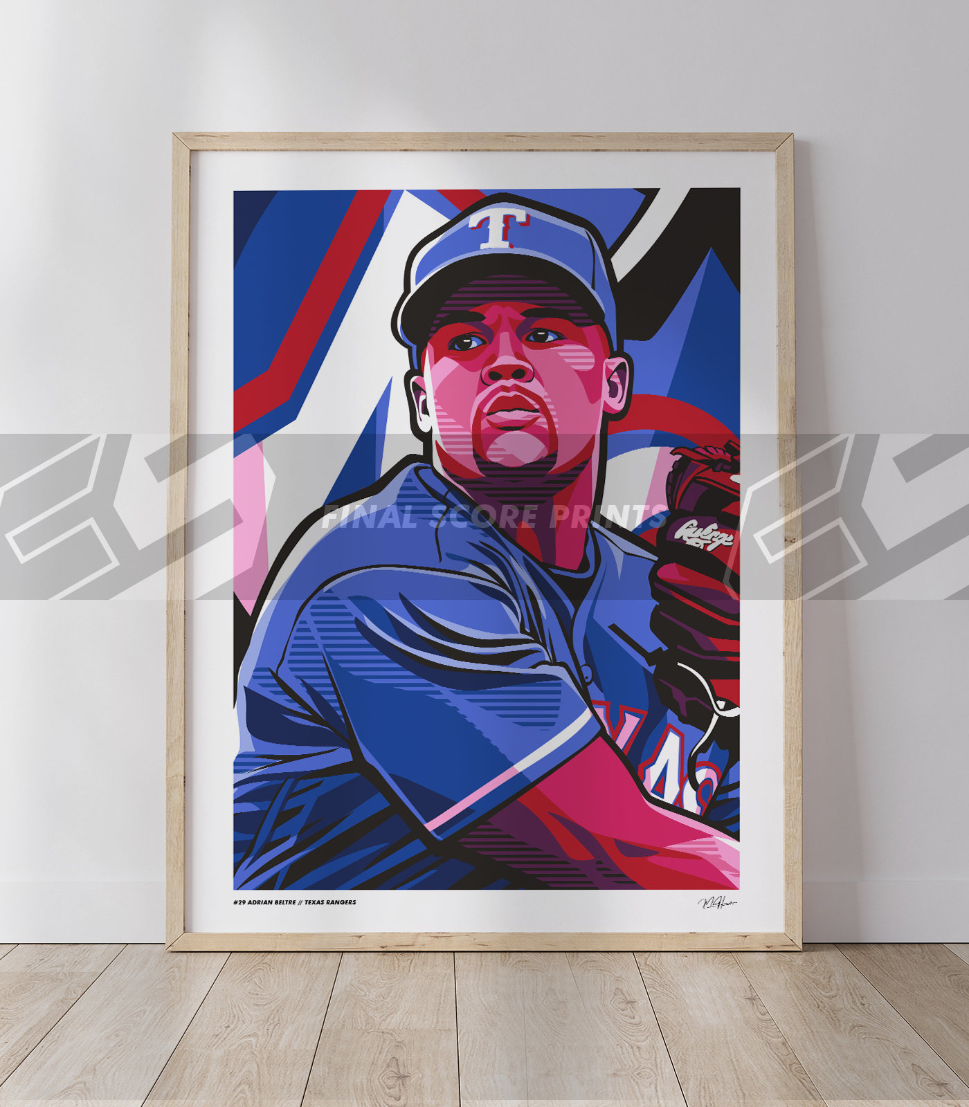 Adrian Beltre Poster Texas Rangers Baseball Illustrated Art - Etsy