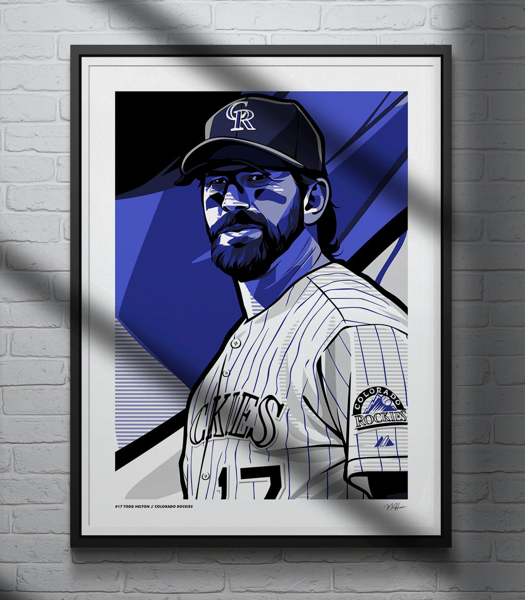 Todd Helton Poster Colorado Rockies Baseball Illustrated Art Print - Etsy