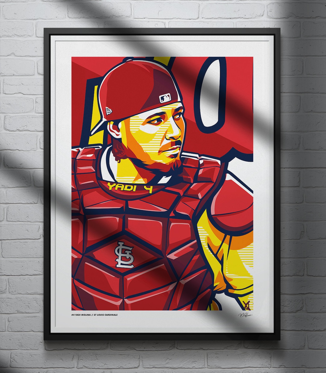 Yadi Molina Poster St Louis Cardinals Baseball Art Print - Etsy