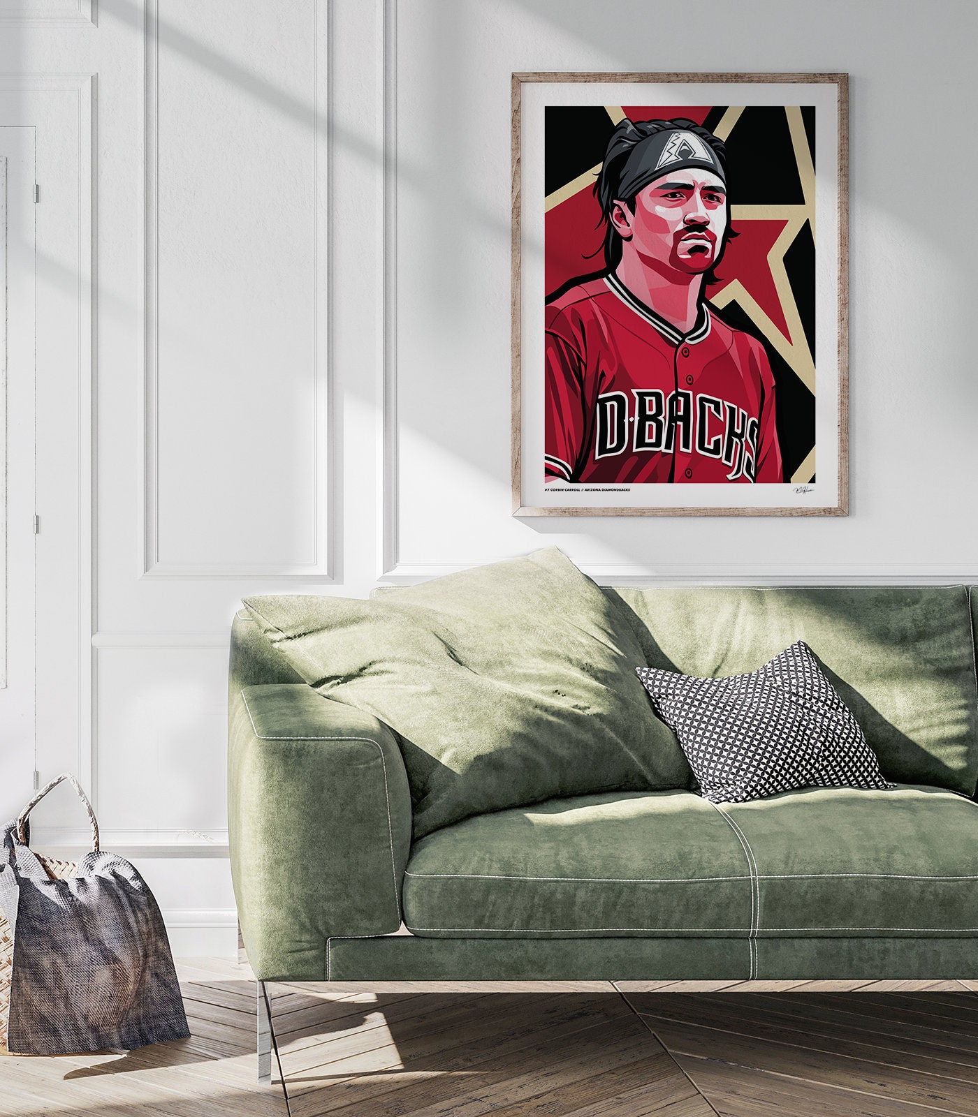 Corbin Carroll Poster Arizona Diamondbacks Baseball Illustrated Art ...