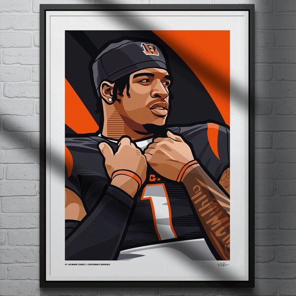 Ja'marr Chase Poster - Etsy