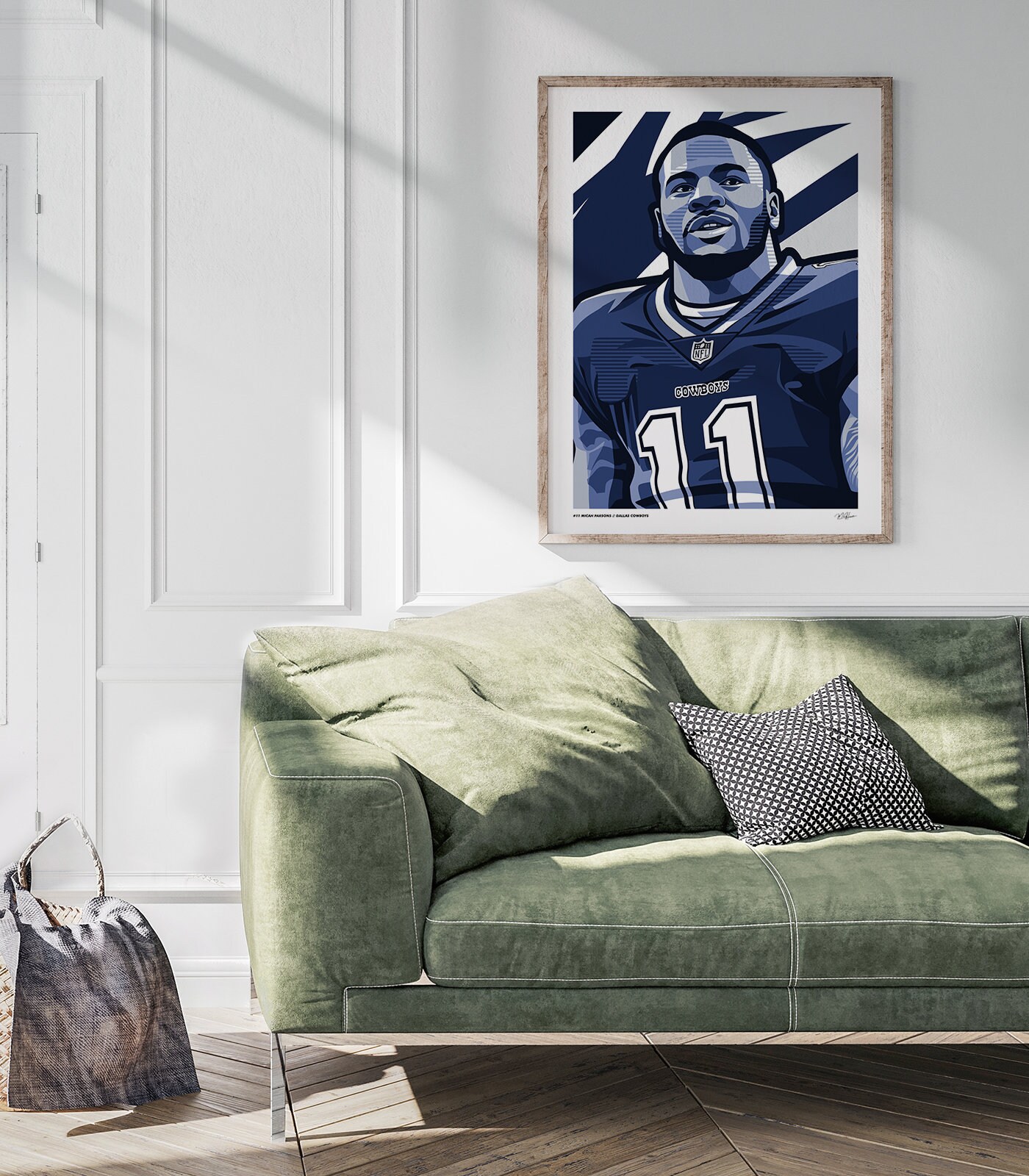 Micah Parsons Poster Dallas Cowboys Football Illustrated Art - Etsy