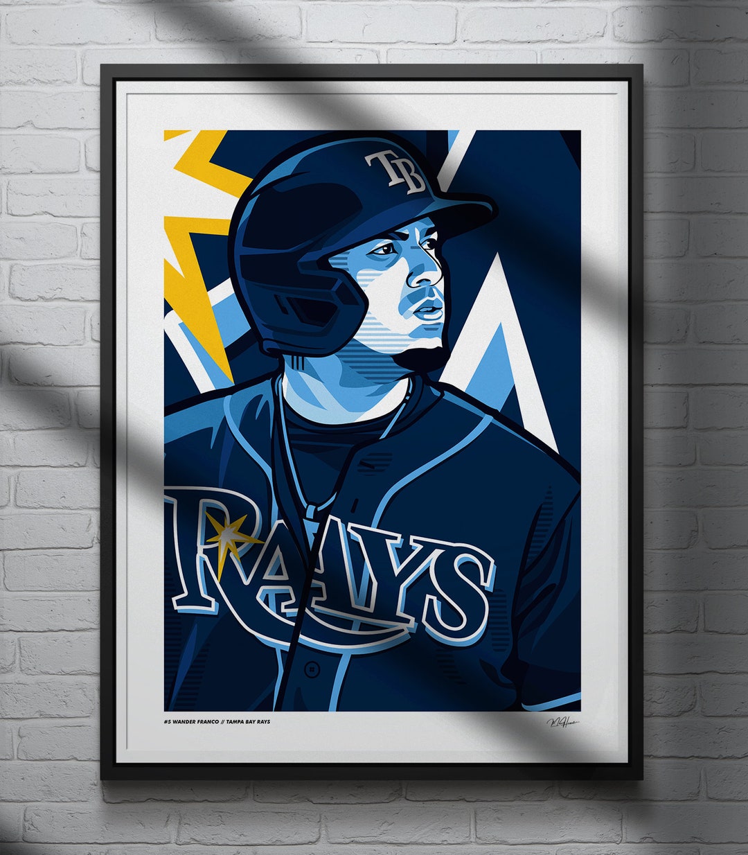 Wander Franco Poster Tampa Bay Rays Baseball Illustrated Art Print - Etsy