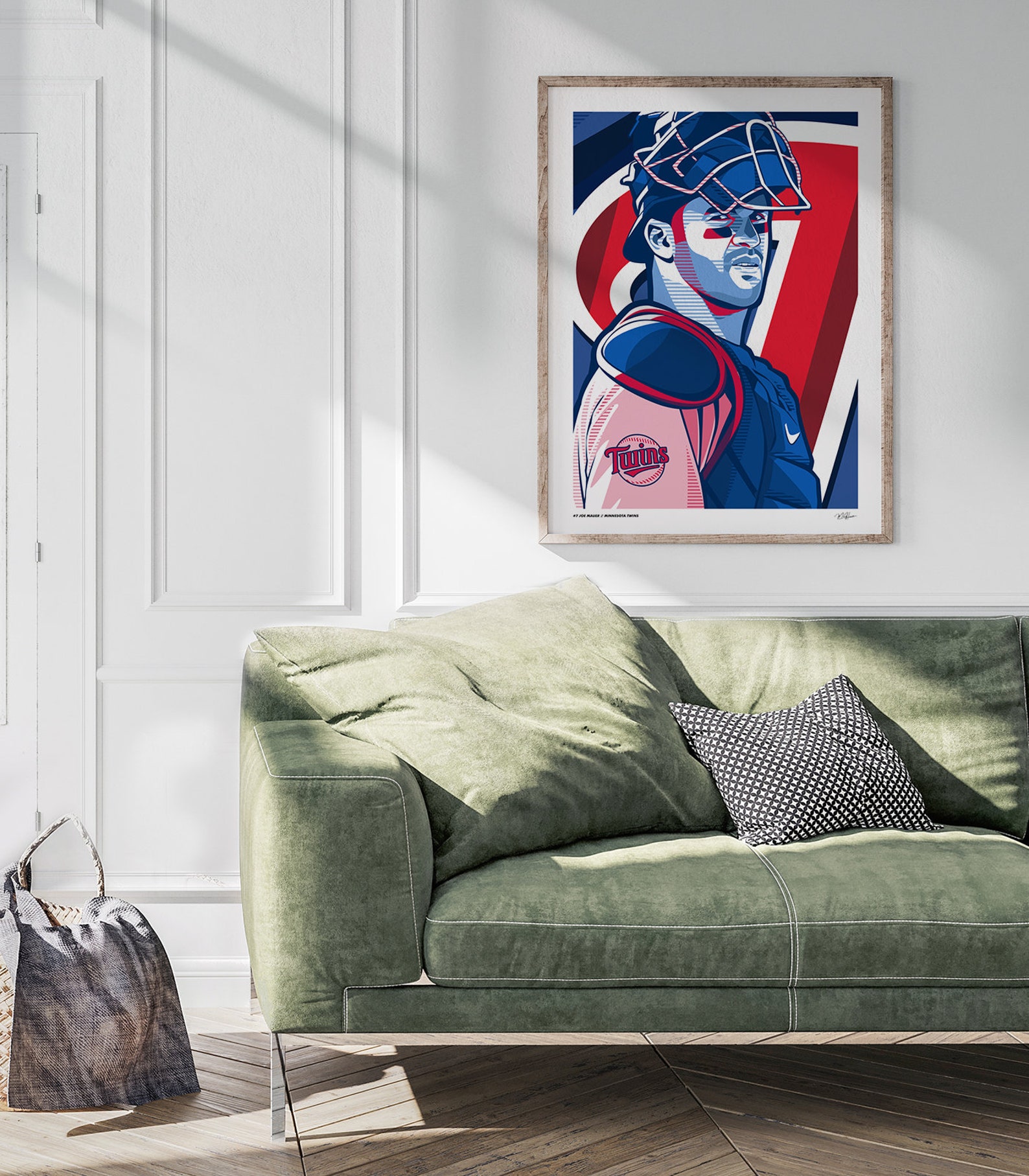 Joe Mauer Poster Minnesota Twins Baseball Illustrated Art Print - Etsy