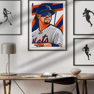 Francisco Lindor Poster New York Mets Baseball Illustrated Art - Etsy