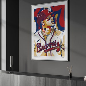 Ronald Acuna Jr Poster Atlanta Braves Baseball Illustrated Art Print - Etsy