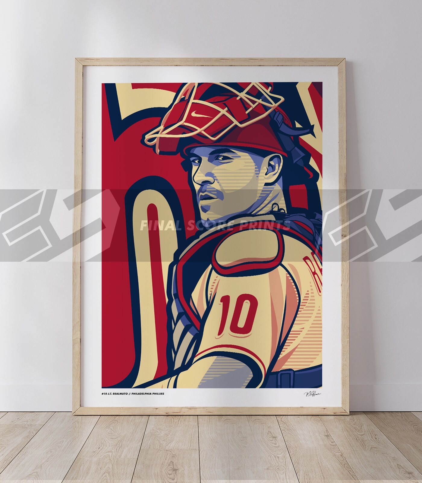 JT Realmuto Poster Philadelphia Phillies Baseball Illustrated Art Print ...