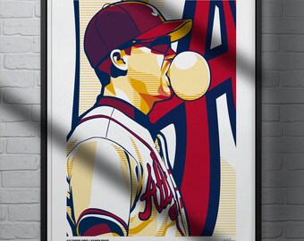 Chipper Jones Authentic Hand Signed 1993 Donruss Rated Rookie Baseball ...