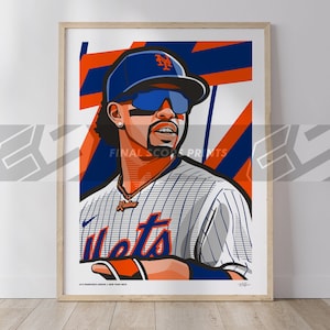 Francisco Lindor Poster New York Mets Baseball Illustrated Art - Etsy