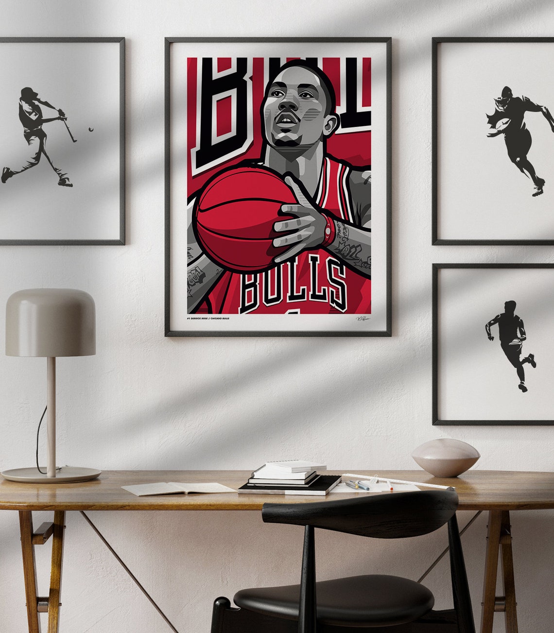 Derrick Rose Poster Chicago Bulls Basketball Art Print - Etsy