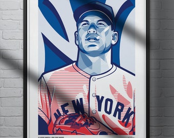 MICKEY MANTLE PORTRAIT New York Yankees - Etsy