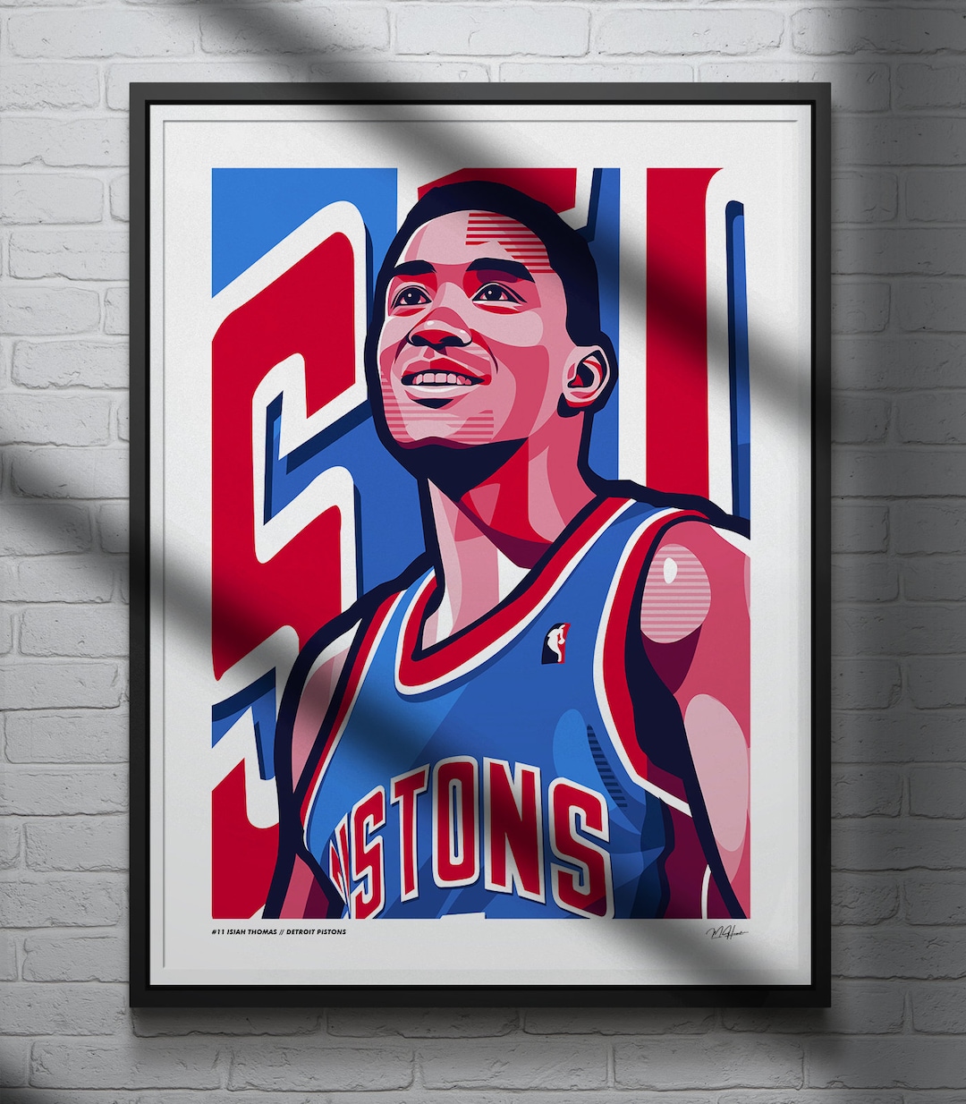 Isiah Thomas Poster Detroit Pistons Basketball Art Print - Etsy