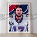 Josh Allen Poster Buffalo Bills Football Illustrated Art Print - Etsy