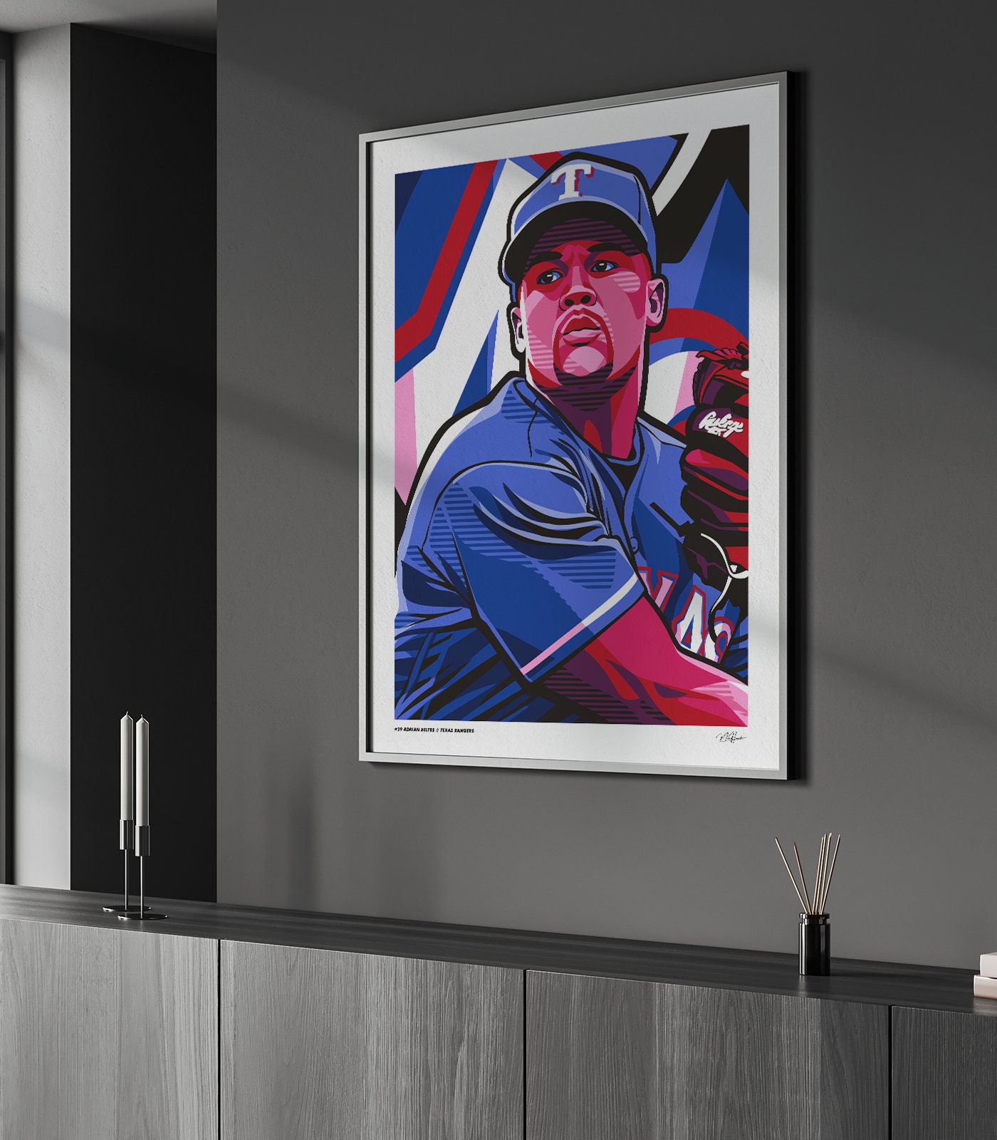 Adrian Beltre Poster Texas Rangers Baseball Illustrated Art - Etsy