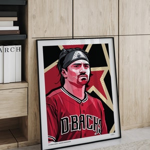 Corbin Carroll Poster Arizona Diamondbacks Baseball Illustrated Art ...