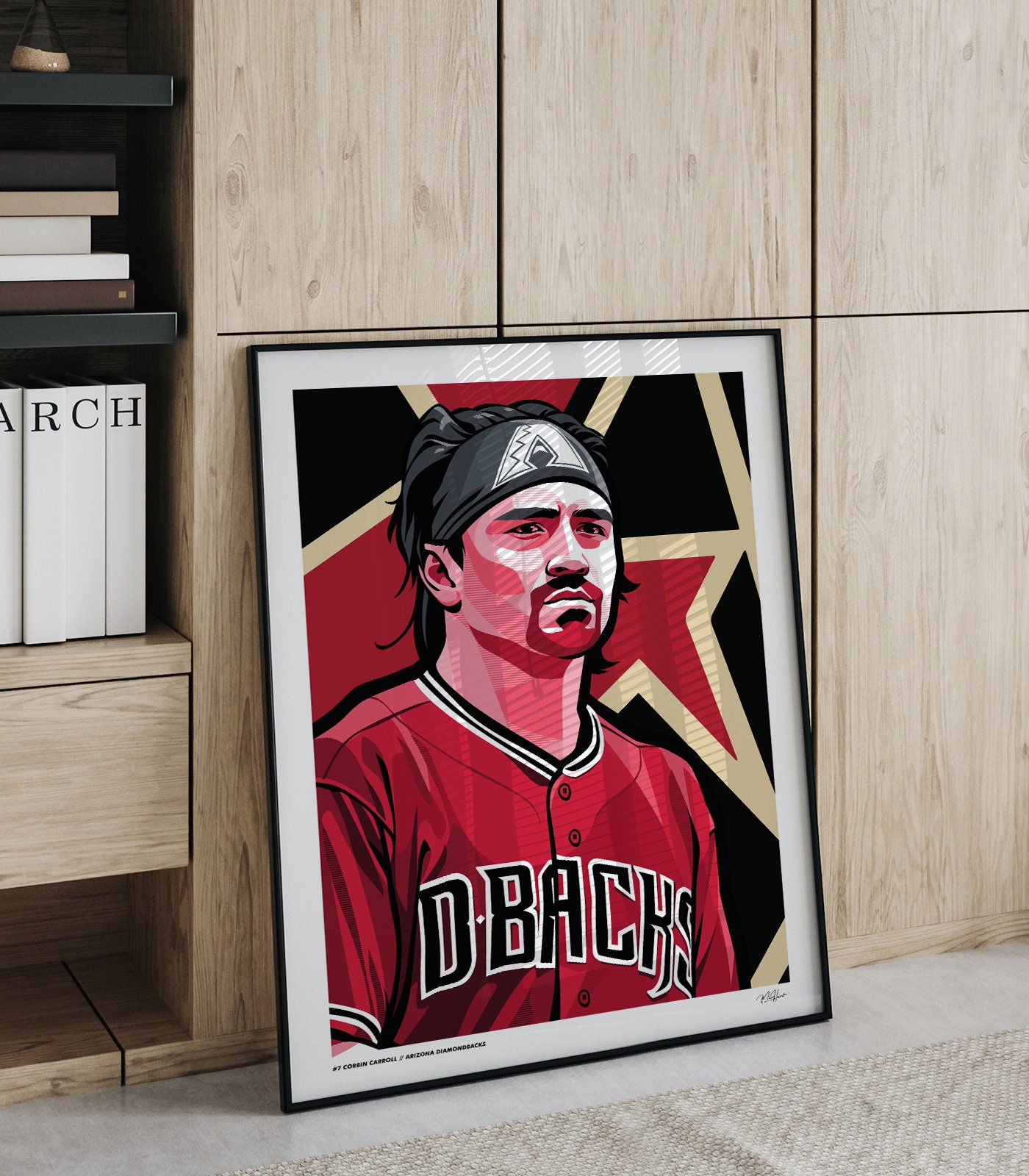 Corbin Carroll Poster Arizona Diamondbacks Baseball Illustrated Art ...