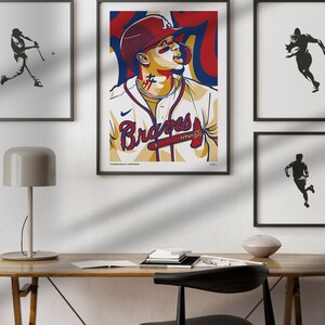 Ronald Acuna Jr Poster Atlanta Braves Baseball Illustrated Art Print - Etsy