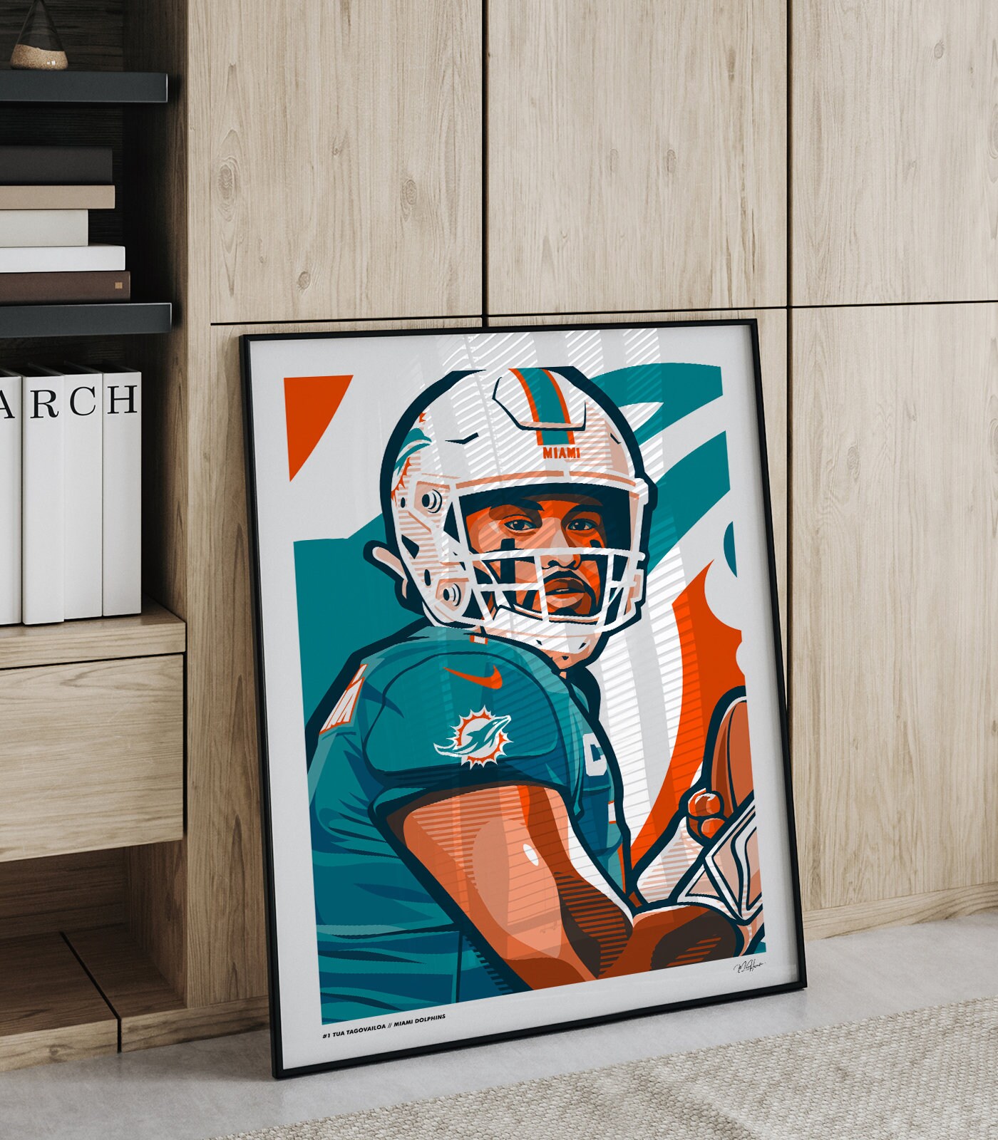 Tua Tagovailoa Poster Miami Dolphins Football Art Print - Etsy