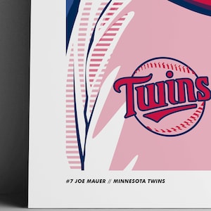 Joe Mauer Poster Minnesota Twins Baseball Illustrated Art Print - Etsy