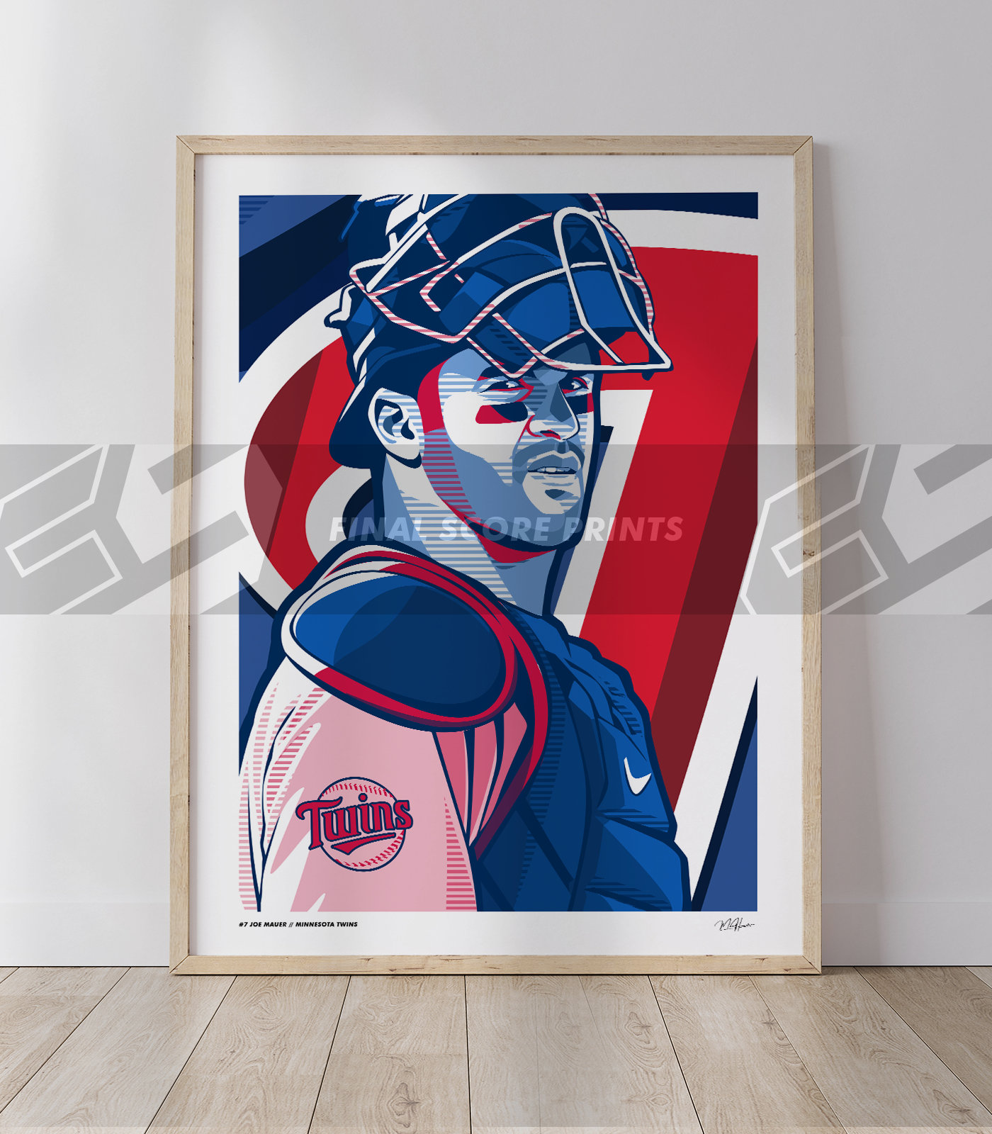 Joe Mauer Poster Minnesota Twins Baseball Illustrated Art Print - Etsy