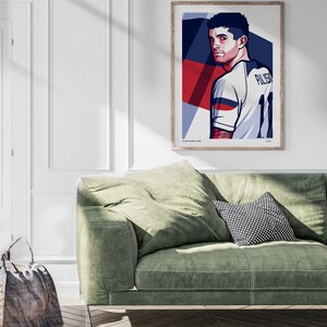 Christian Pulisic Poster USMNT Soccer Illustrated Art Print - Etsy