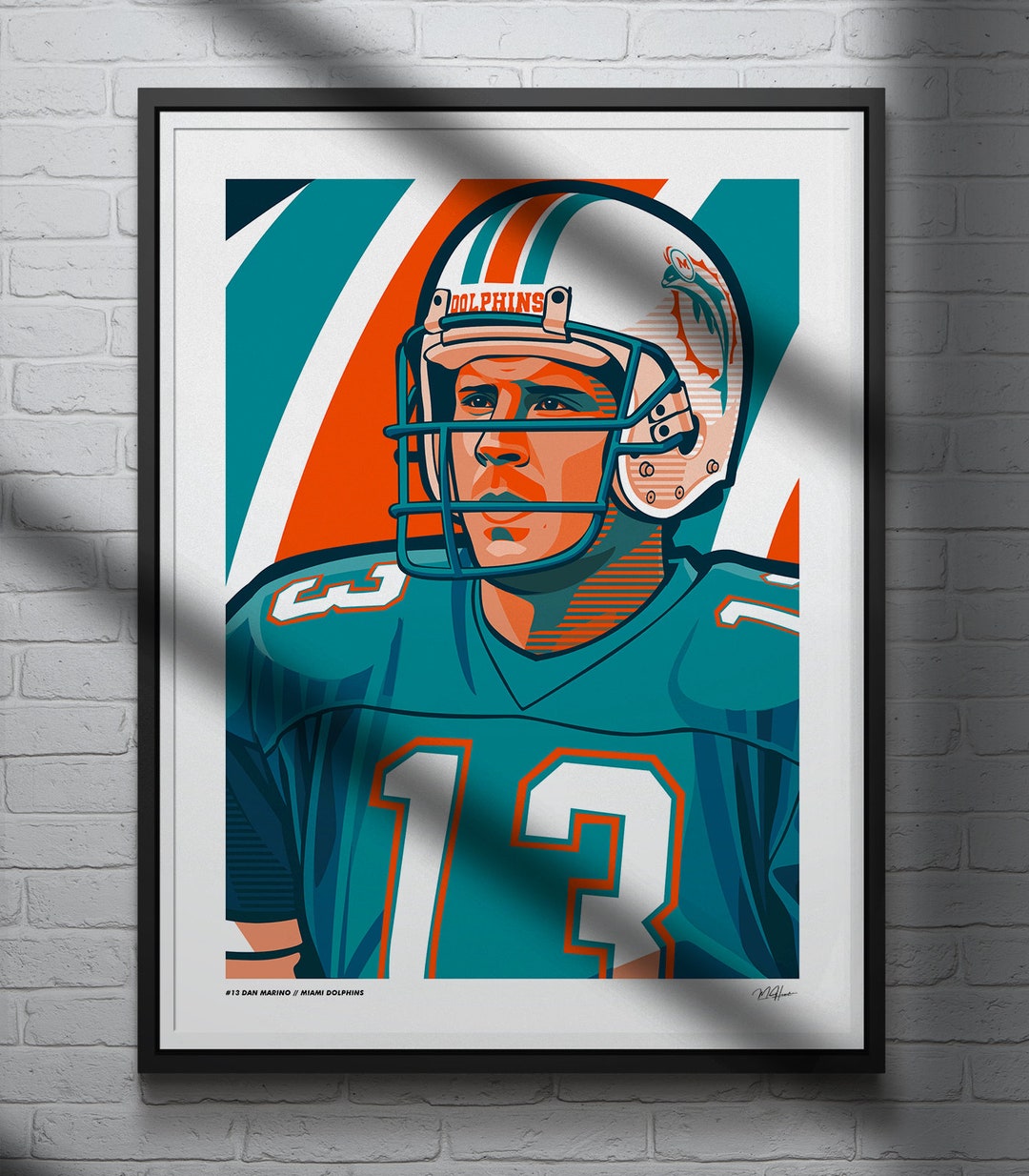 Dan Marino Poster Miami Dolphins Football Art Print - Etsy