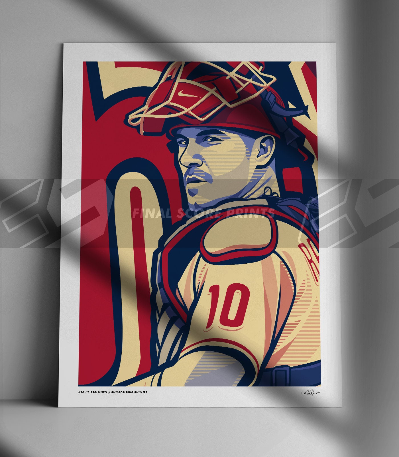 JT Realmuto Poster Philadelphia Phillies Baseball Illustrated Art Print ...