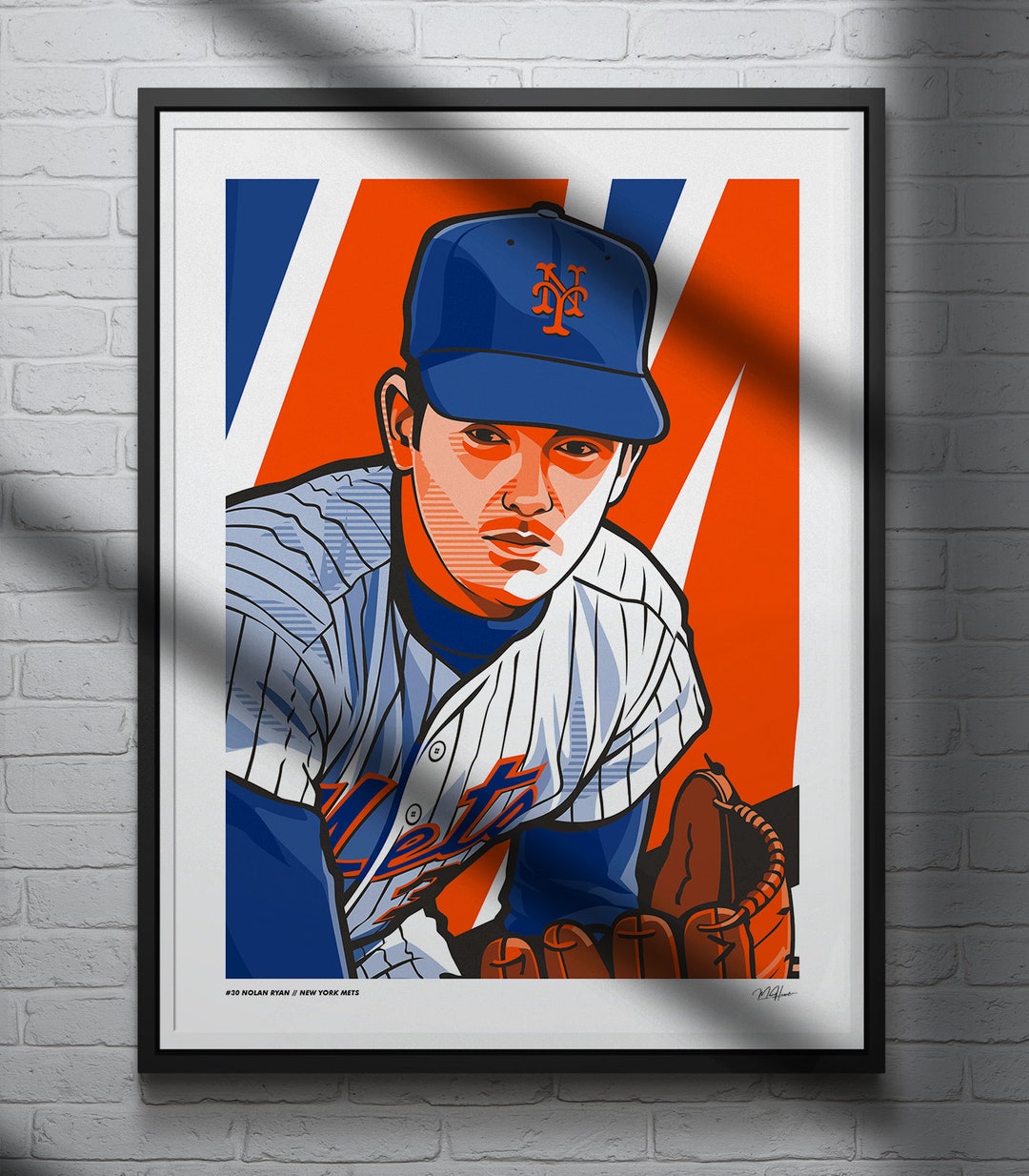 Nolan Ryan Poster New York Mets Baseball Illustrated Art Print - Etsy