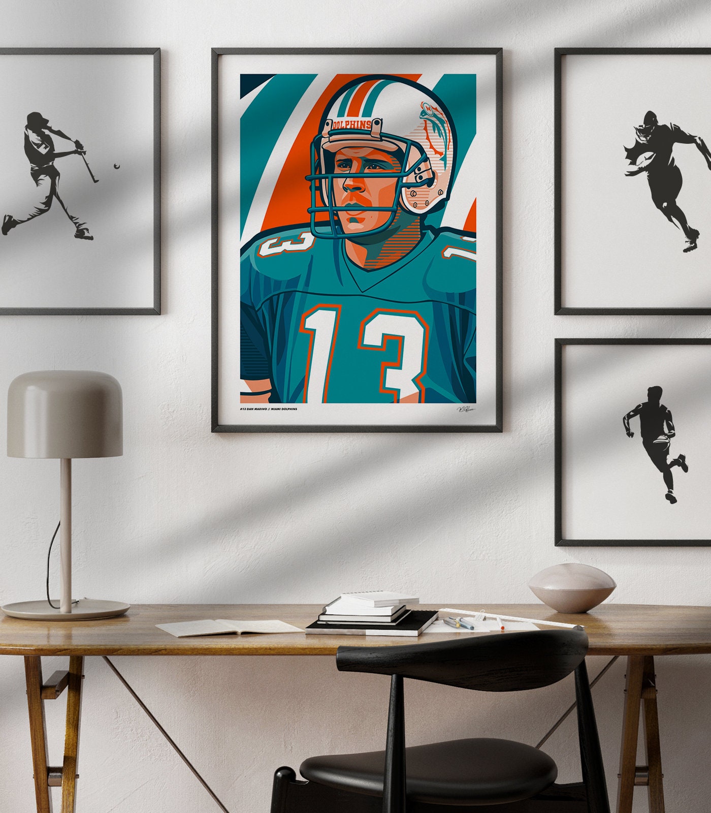 Dan Marino Poster Miami Dolphins Football Art Print - Etsy