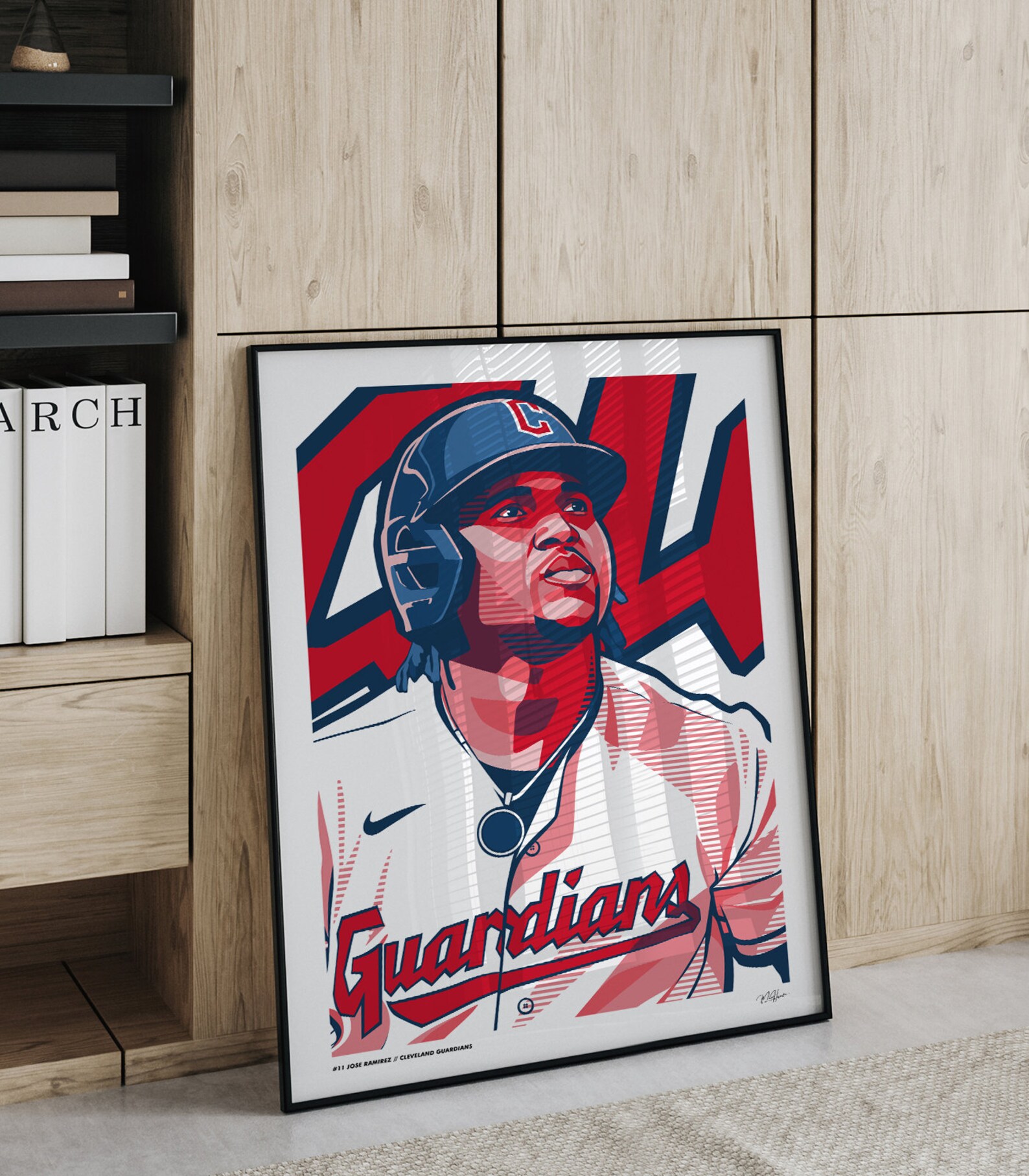 Jose Ramirez Poster Cleveland Guardians Baseball Art Print - Etsy