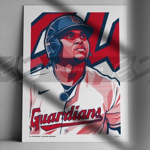 Jose Ramirez Poster Cleveland Guardians Baseball Art Print - Etsy