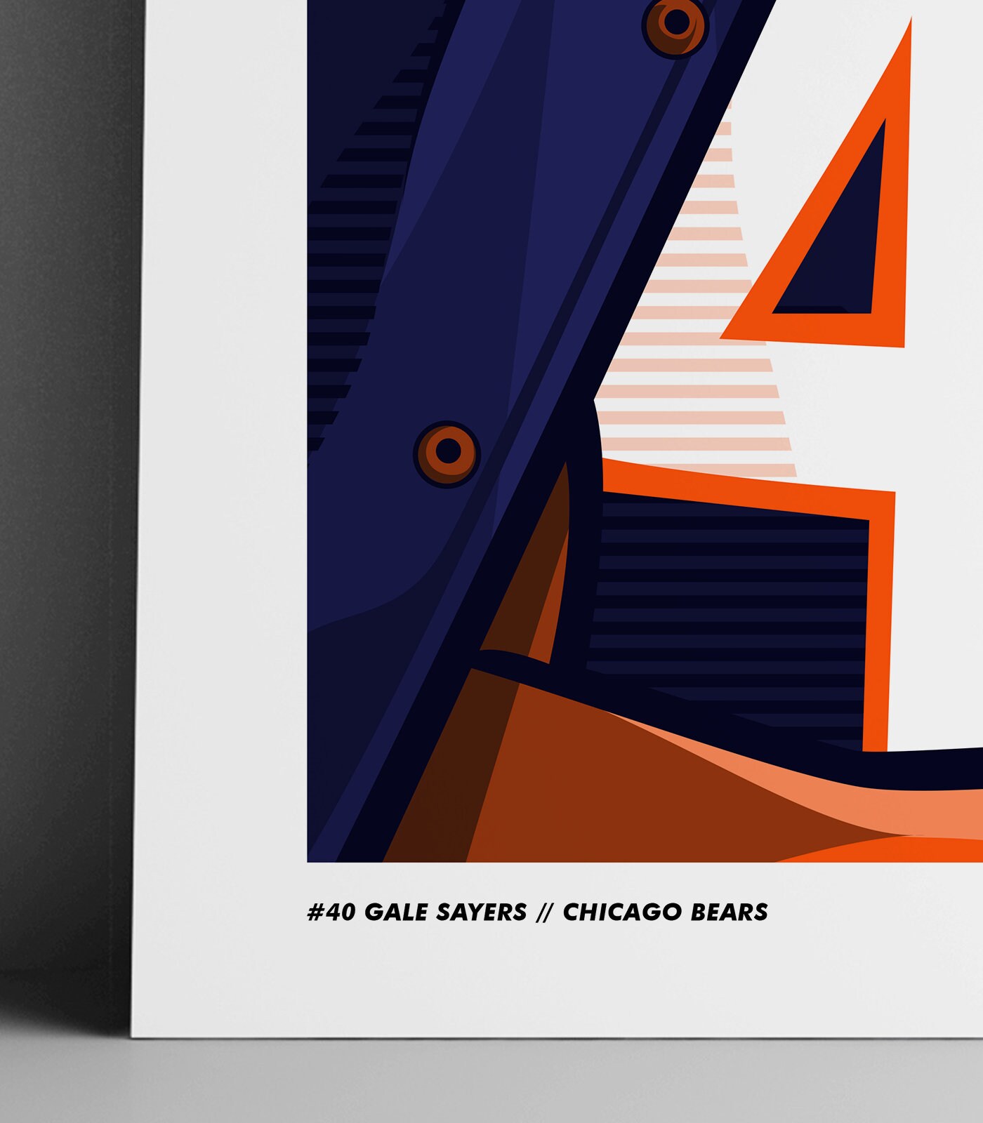 Gale Sayers Poster Chicago Bears Football Illustrated Art - Etsy