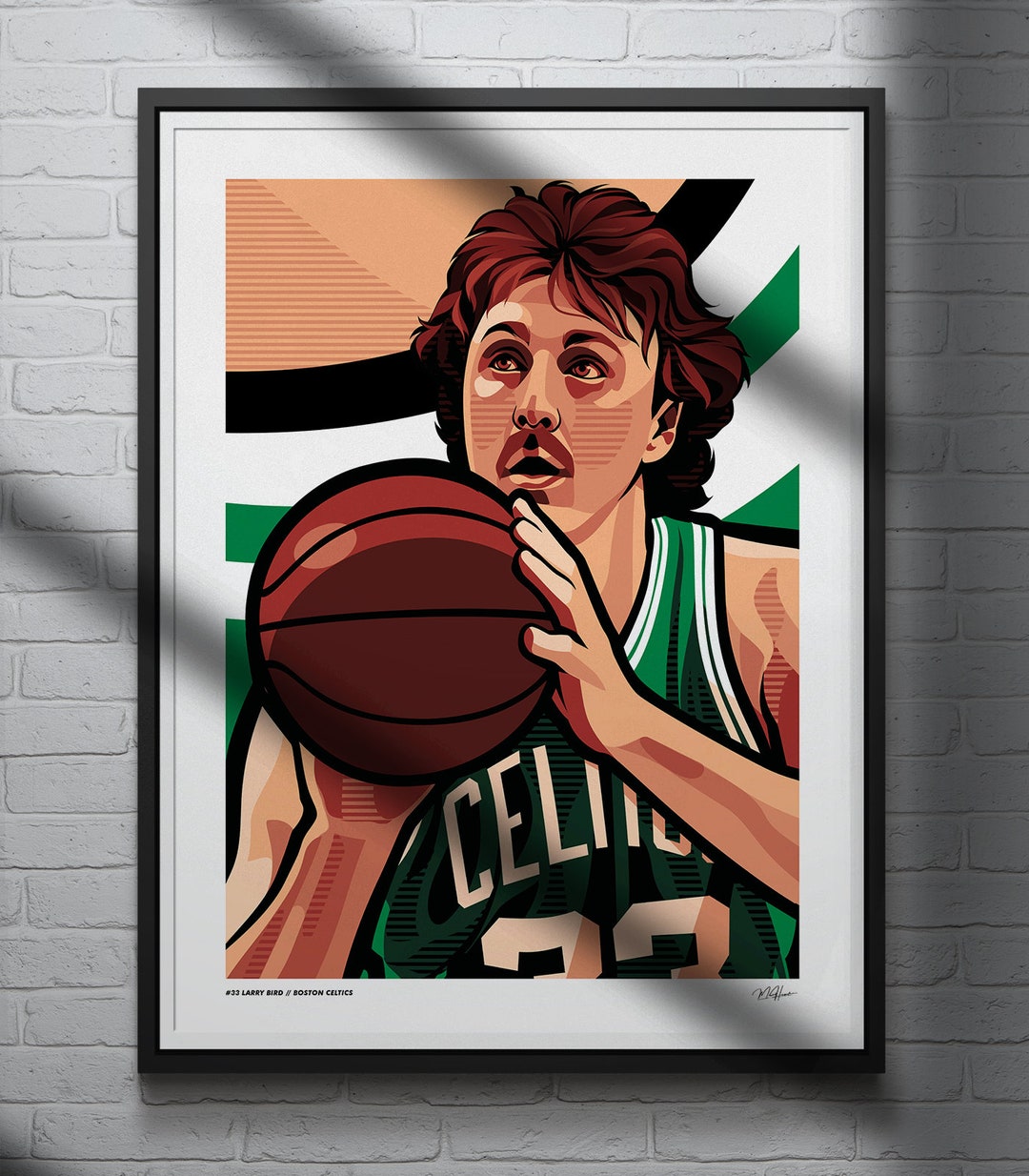 Larry Bird Poster Boston Celtics Basketball Art Print - Etsy