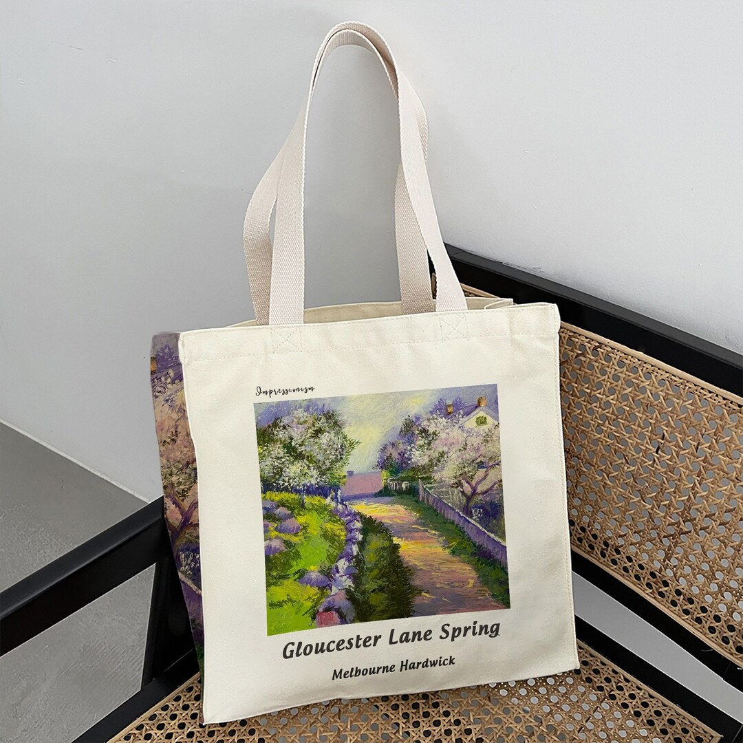 Melbourne Hardwick Art Tote Bag: Gloucester Lane Spring Canvas Shoulder ...