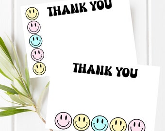 Emoji Thank You Card - Etsy