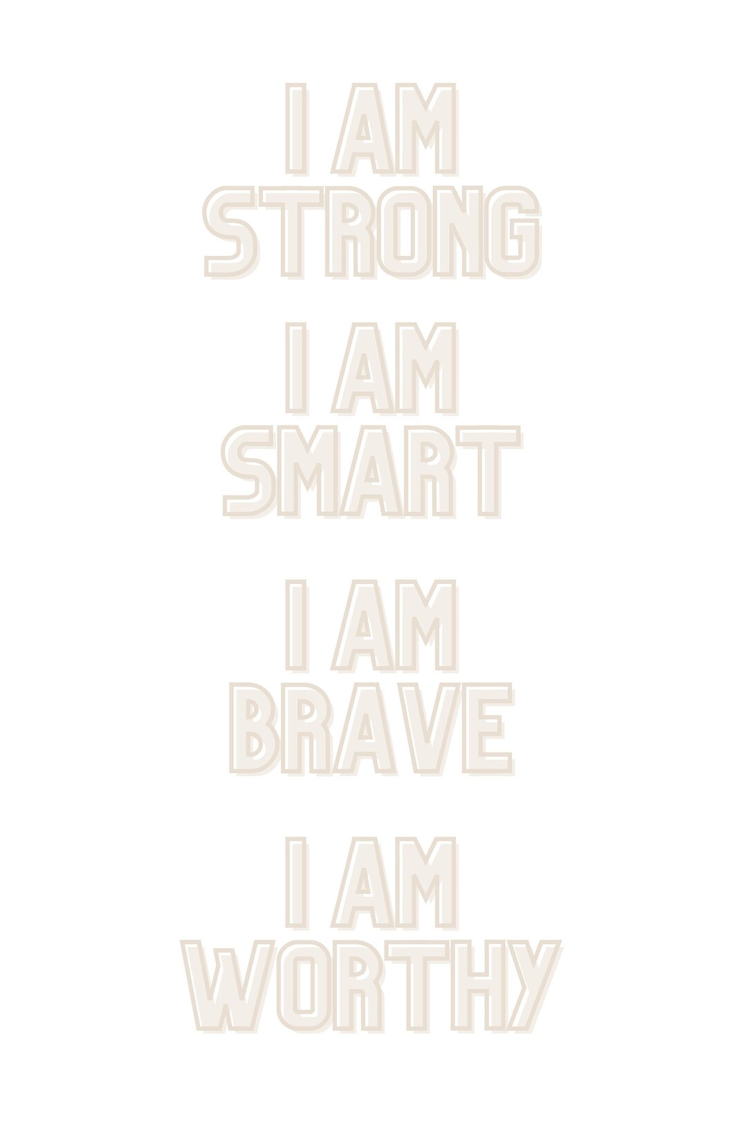 Printable Affirmation Poster neutral - Etsy