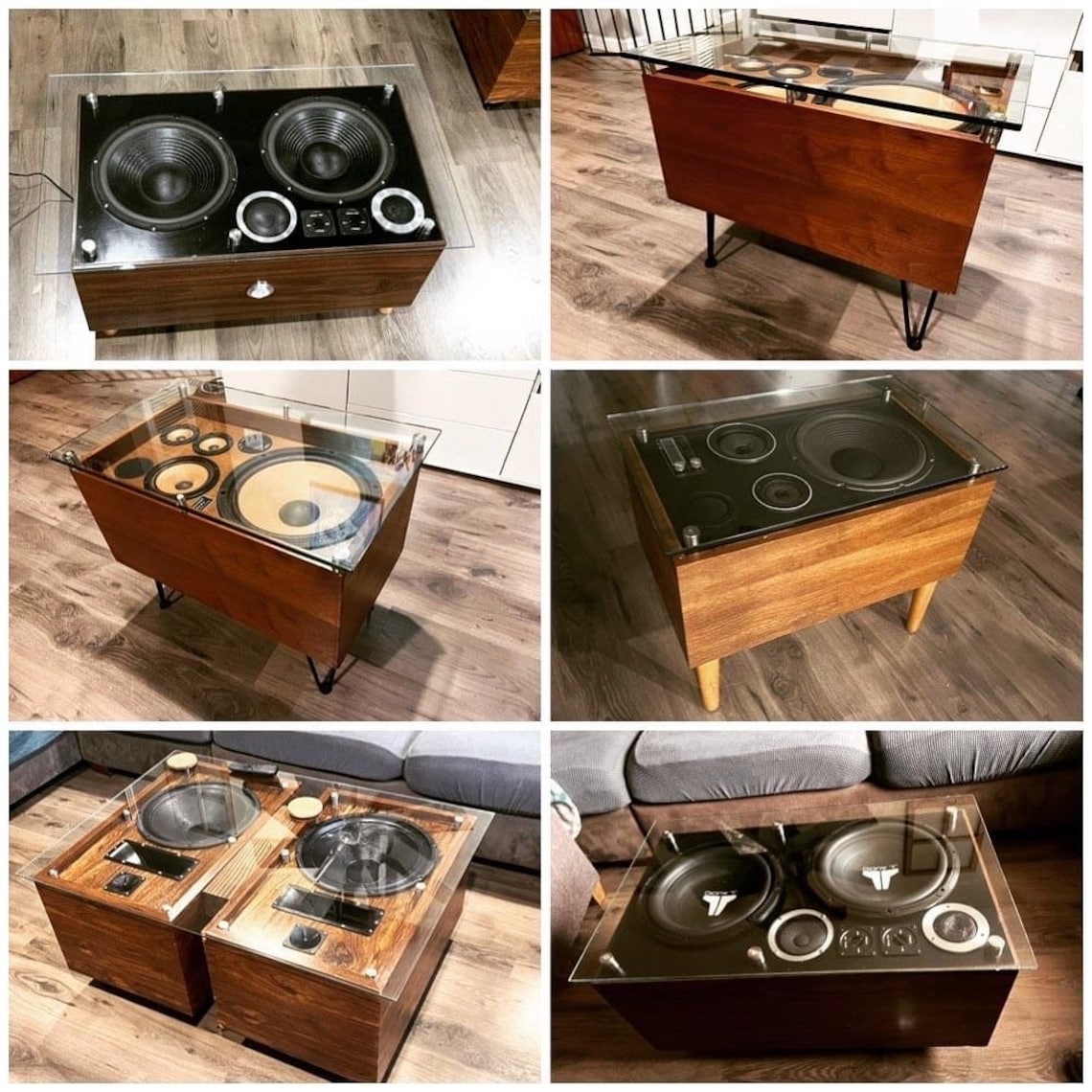 Vintage Functional Bluetooth Speaker Coffee Table - Etsy