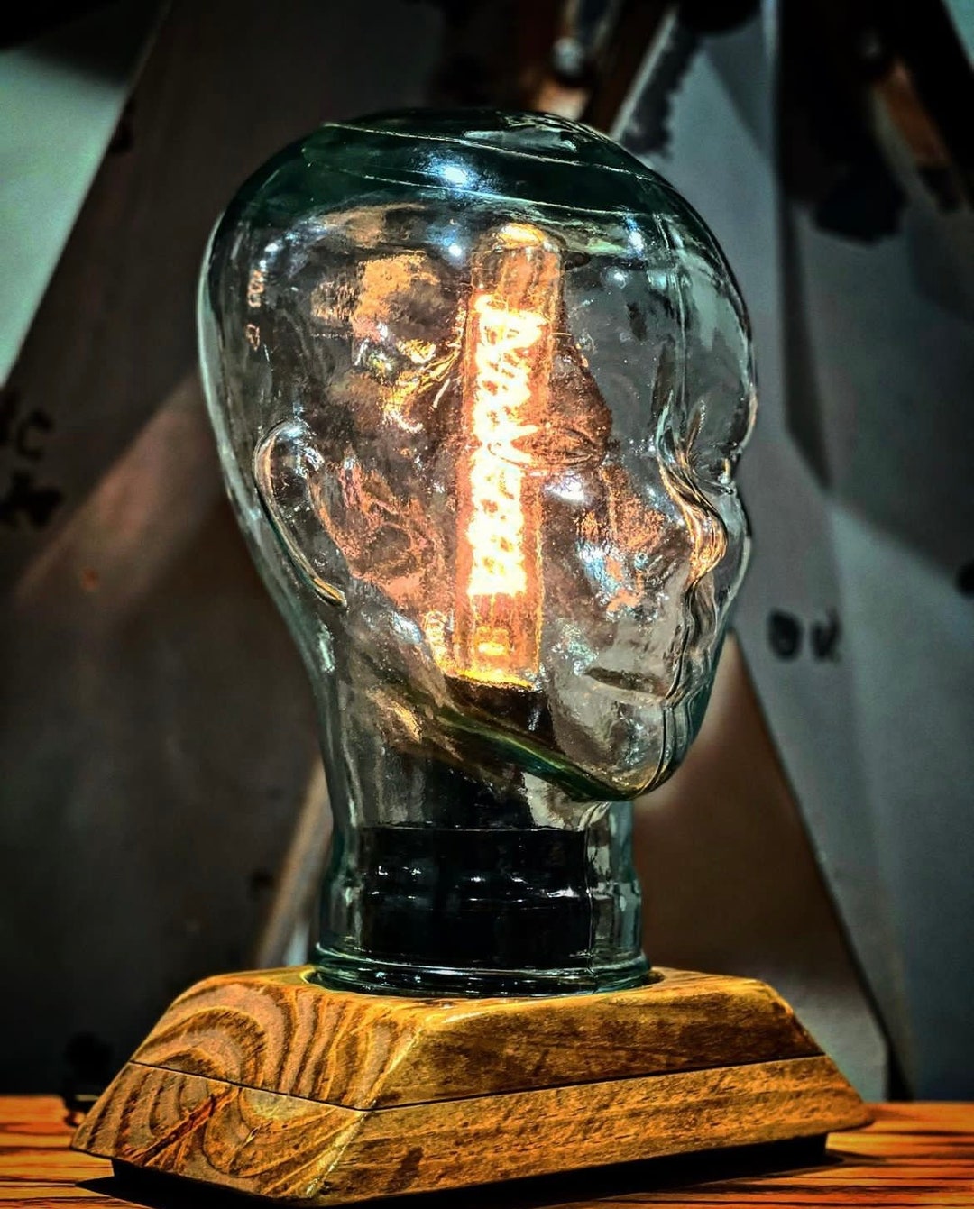 Glass Head Lamp - Etsy