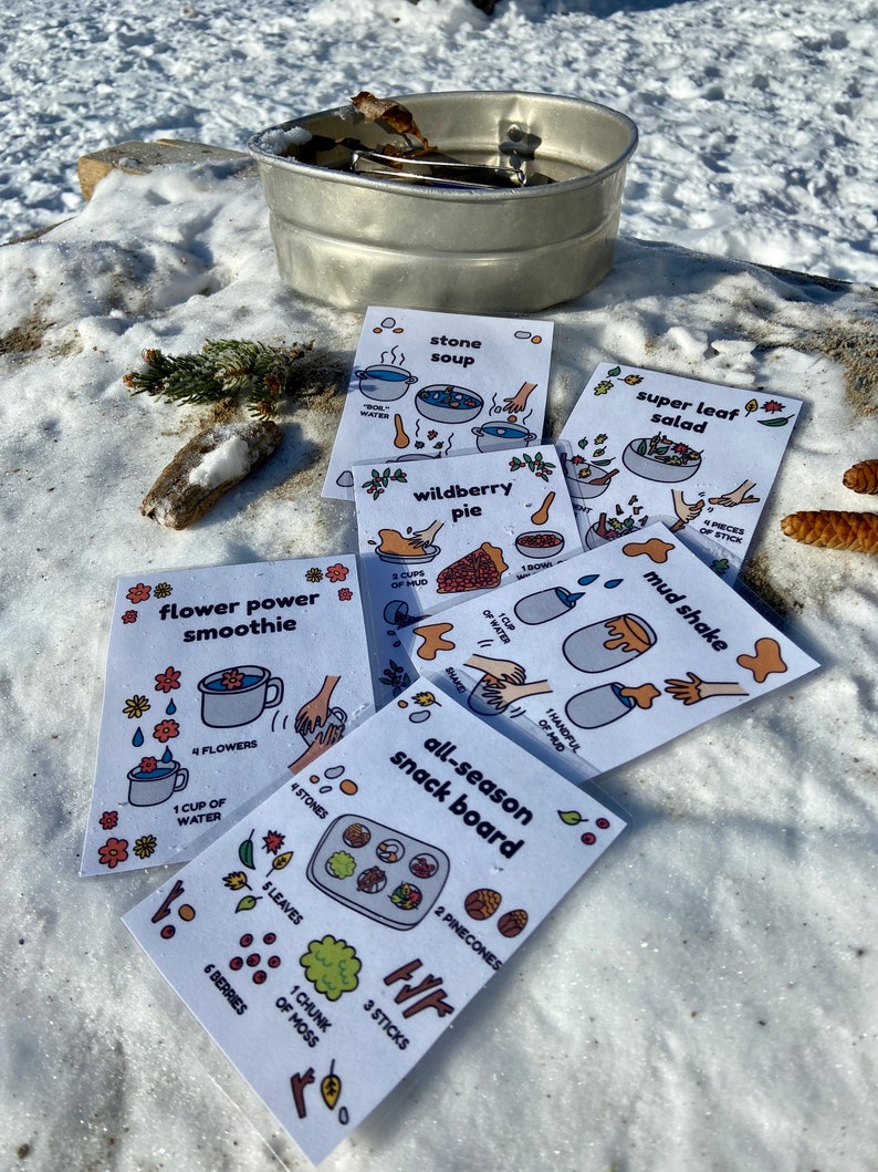 Instant Download - Mud Kitchen Recipe Cards, Montessori Materials ...