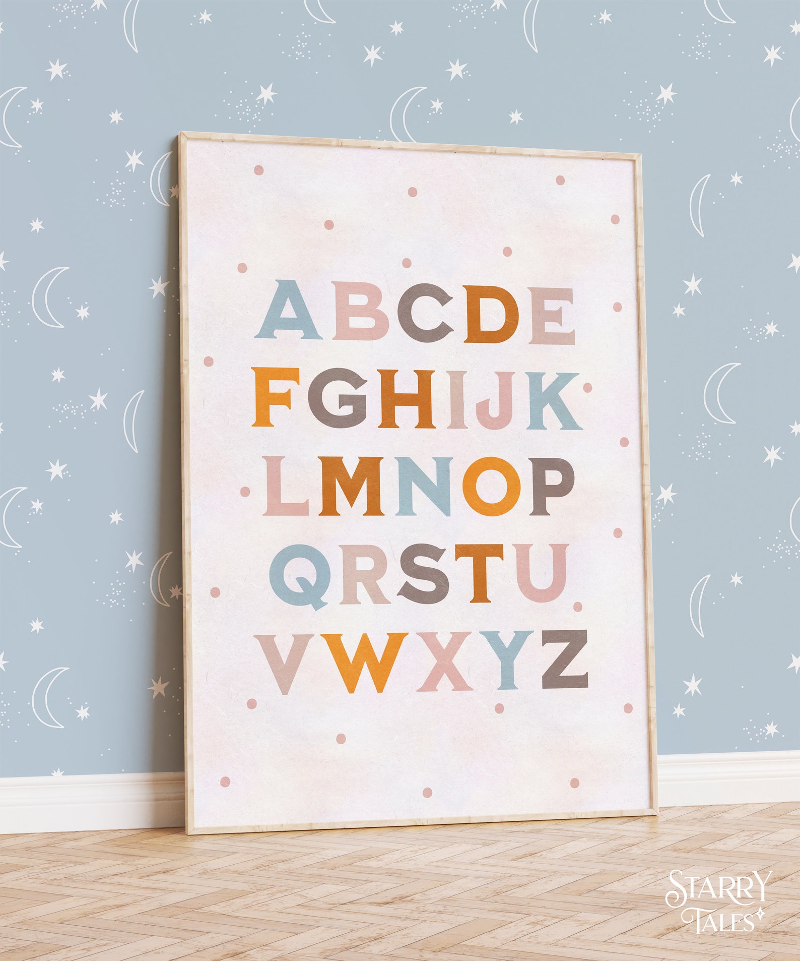 Colorful Alphabet Poster: Educational Nursery Wall Art (digital ...