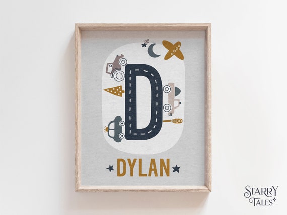 Custom Name Sign With Initial Downloadable Prints - Etsy