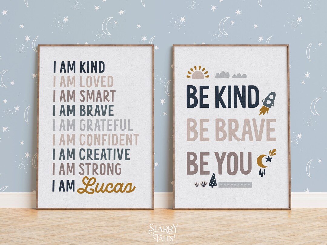 Personalized Affirmation Print: Custom Name Nursery Decor (digital ...