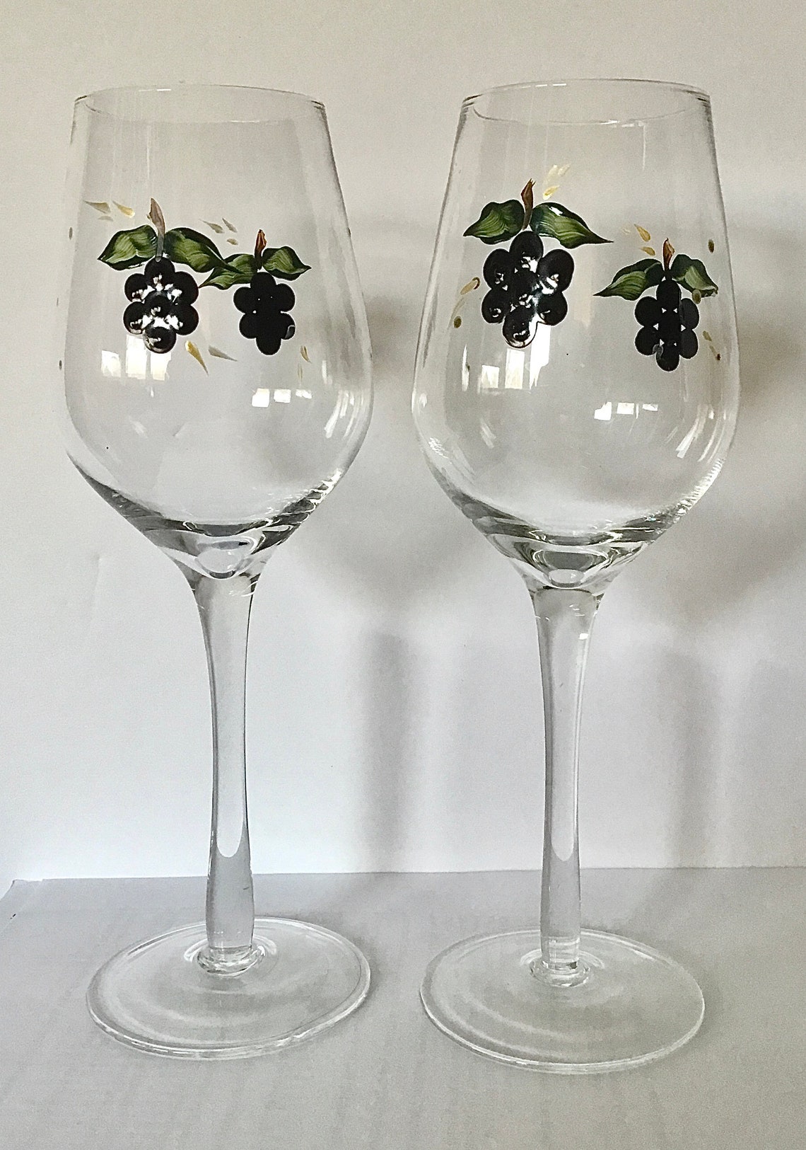 Hand Painted Glassware With Unique Individual Design - Etsy