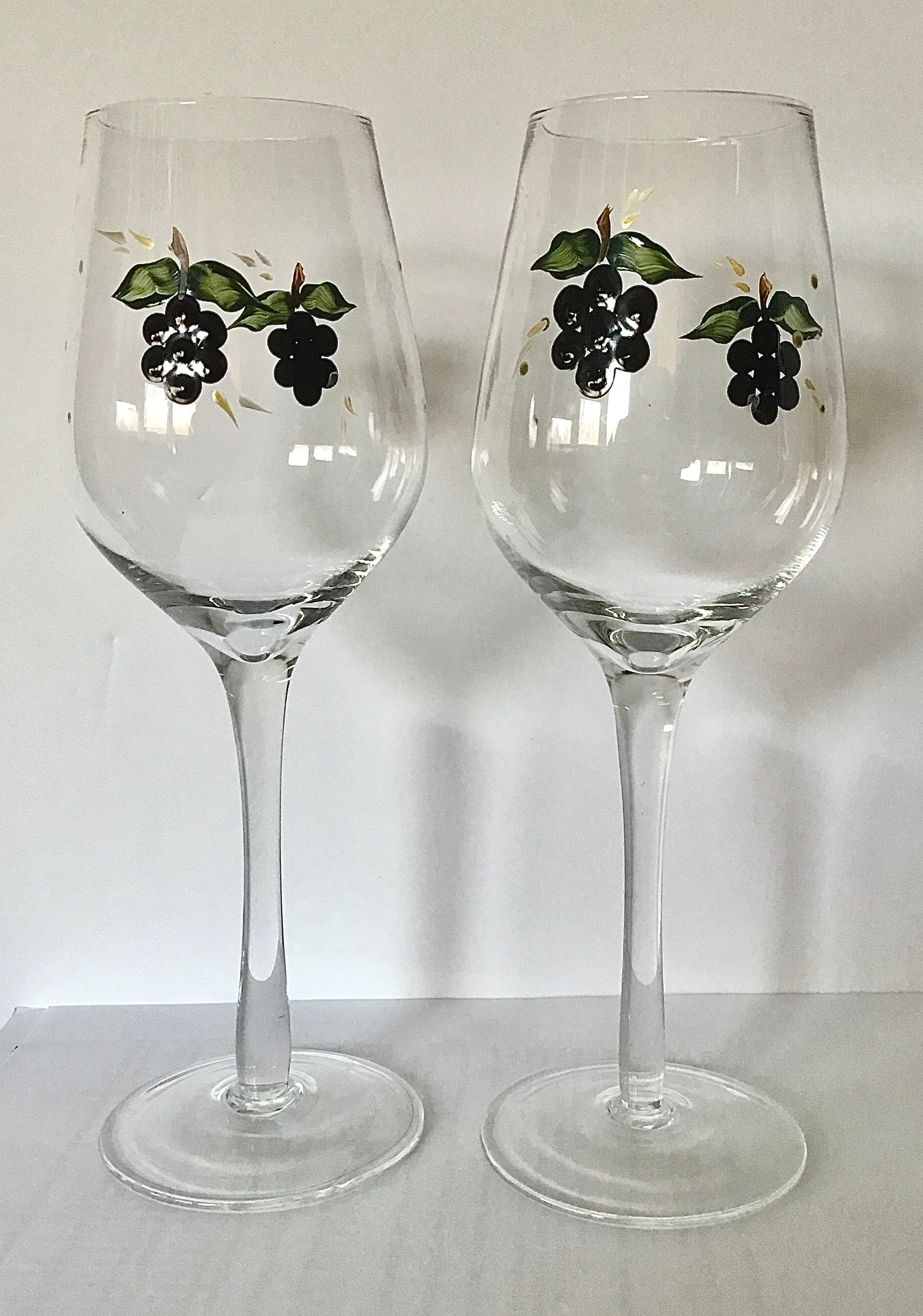 Hand Painted Glassware With Unique Individual Design - Etsy