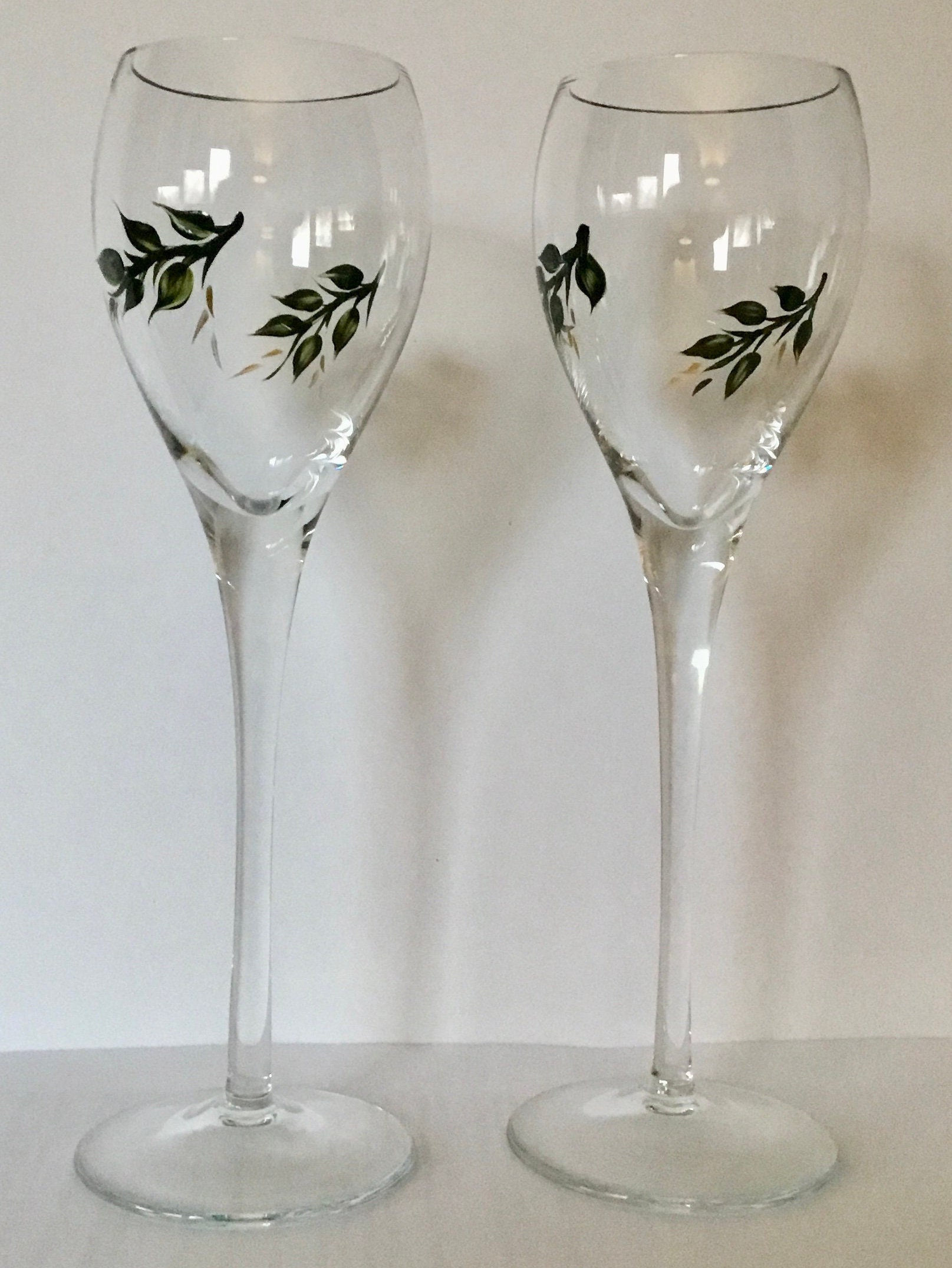 Hand Painted Glassware With Unique Individual Design - Etsy