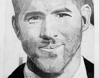 Ryan Reynolds Drawing - Etsy