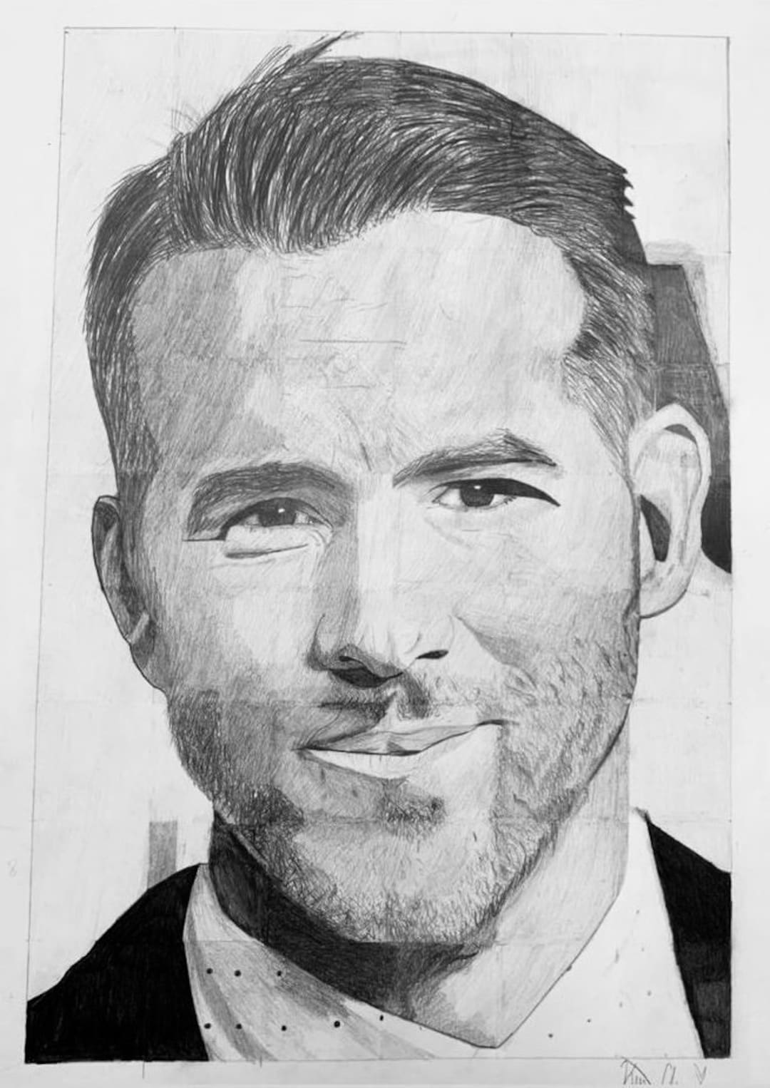 Ryan Reynolds Drawing - Etsy