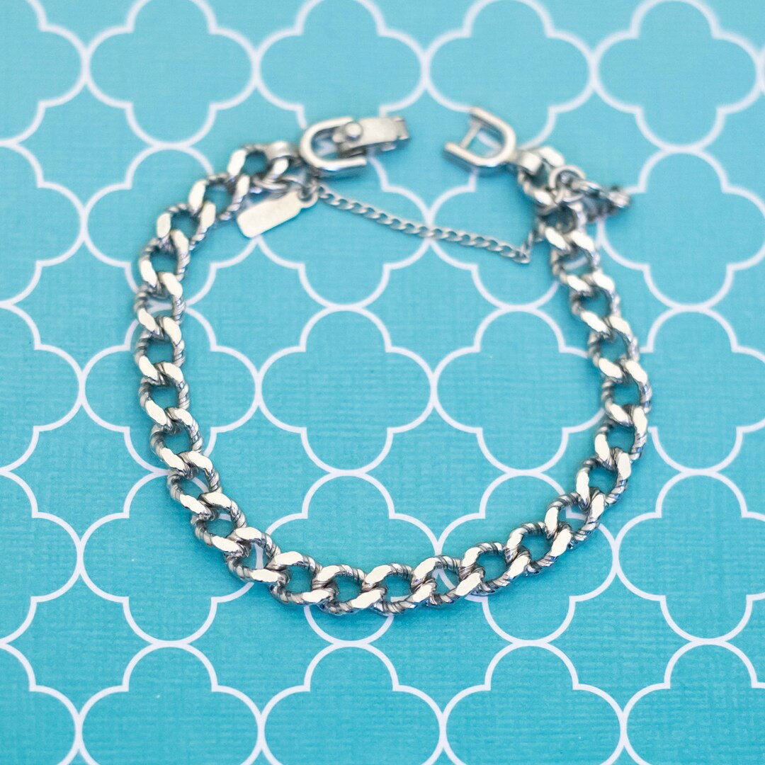 7 Inch, Vintage Curb Chain Links Silver Tone Bracelet by Monet - R37 - Etsy