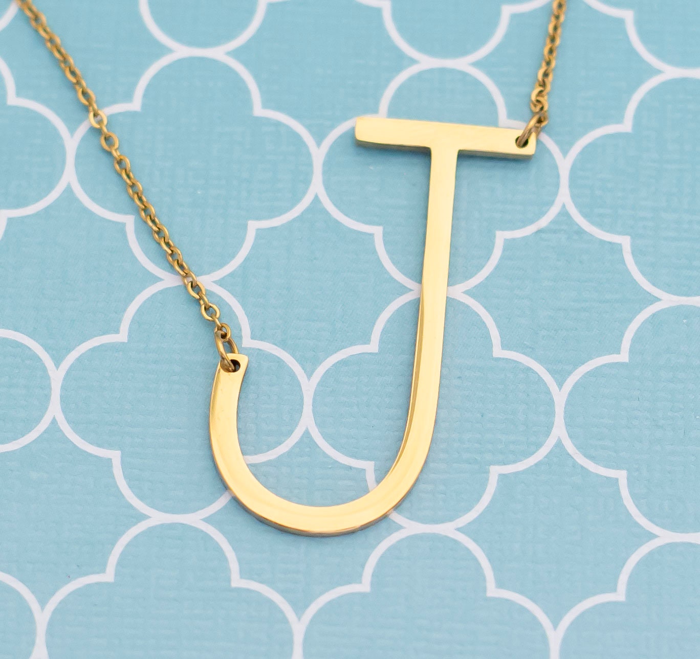 Vintage Elegant Gold Tone Letter J Necklace 19 Inch R3 - Etsy