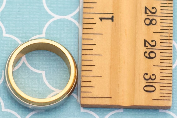 Vintage 2 Tone Asexual Ring, Gold Tone Ring, Silver T… - Gem